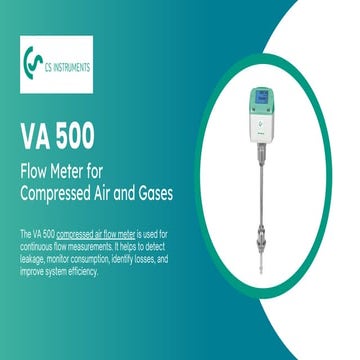 VA 500 - Flow Meter for Compressed Air and Gases | PDF