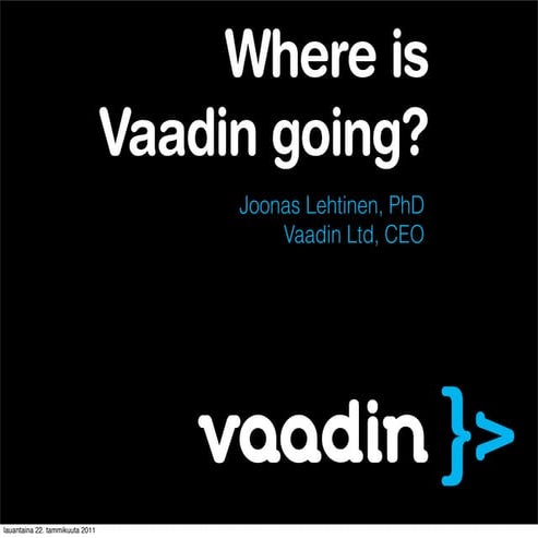 Vaadin roadmap | PDF