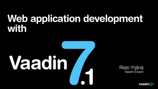 Introduction To Web Application Development With Vaadin Ppt 5578