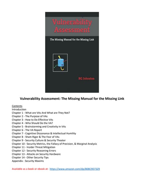 A New Approach to Vulnerability Assessment | PDF