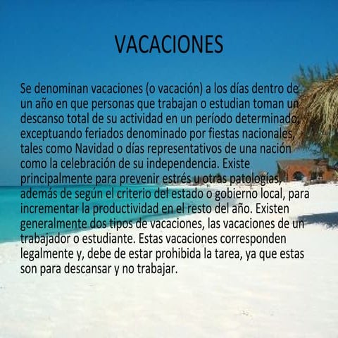 VACACIONES IDEALES | PPTX