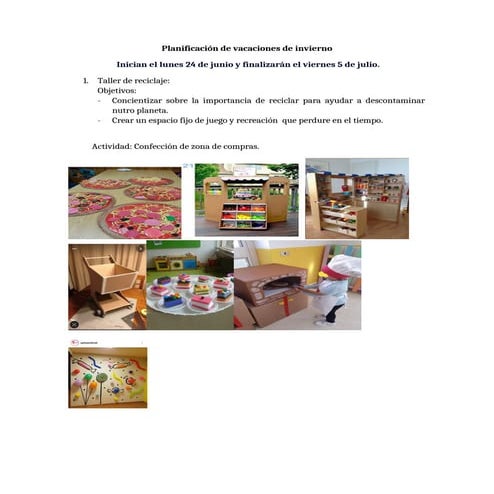 Programa Especial de Actividades de Vacaciones de invierno para niños ...