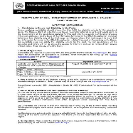 Vacancies at reserve bank of india | PDF