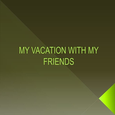 Vacation english | PPTX