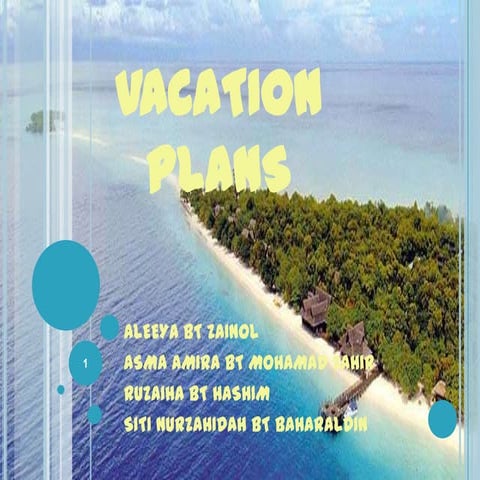 Vacation plans | PPTX