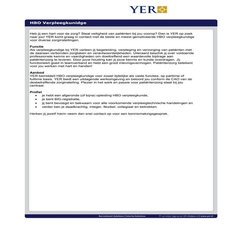 Vacature HBO Verpleegkundige | DOC