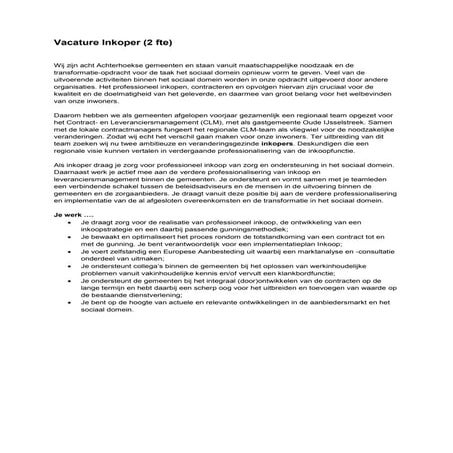 Vacature Inkoper | PDF