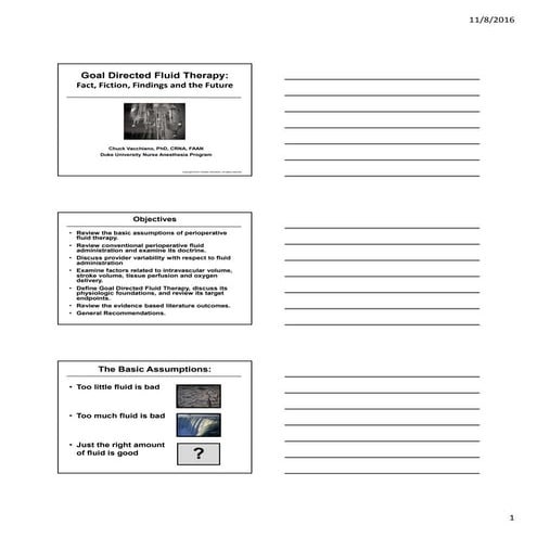 Goal Directed Fluid Therapy: Fact, Fiction, Findings and the Future | PDF