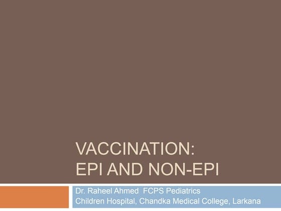 National Immunization Program Formerly Epi Pptx