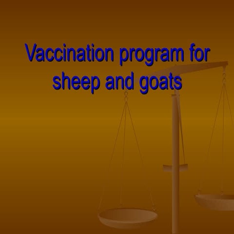 Vaccination program for sheep and goats | PPT