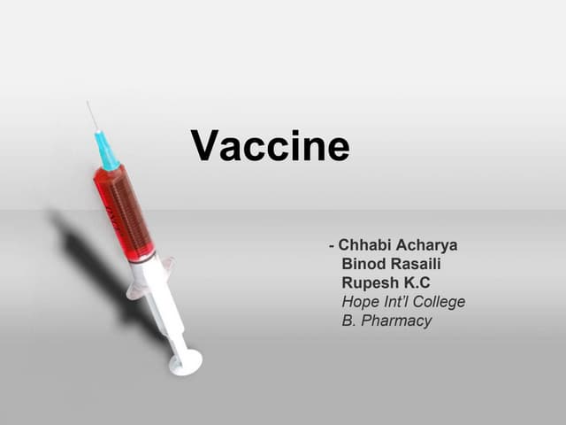 Vaccines- and its types | PPTX