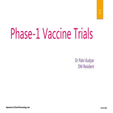 Vaccine clinical trial phase 1 | PPT