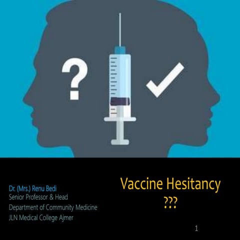Vaccine Hesitancy by Professor Dr. Renu Bedi | PPTX