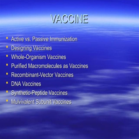 a powerpoint presentation on vaccines and types | PPT | Free Download