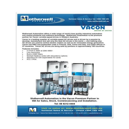 Vacon | PDF