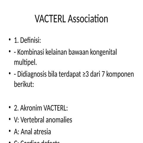 Vacterl ppppada pediatric ppttttyyyytt medicine#kesehatan | PPTX
