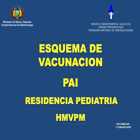 ESQUEMA VACUNAS PAI BOLIVIA HMVP 2018 ACTUALIZADO | PPTX