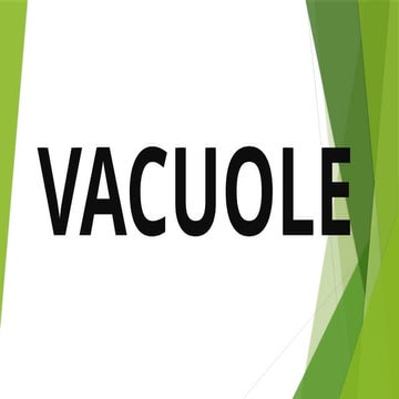 The study of vacuoles present in a cell. | PPTX