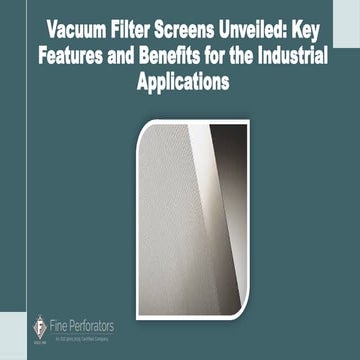Vacuum Filter Screens Unveiled: Key Features and Benefits for the ...