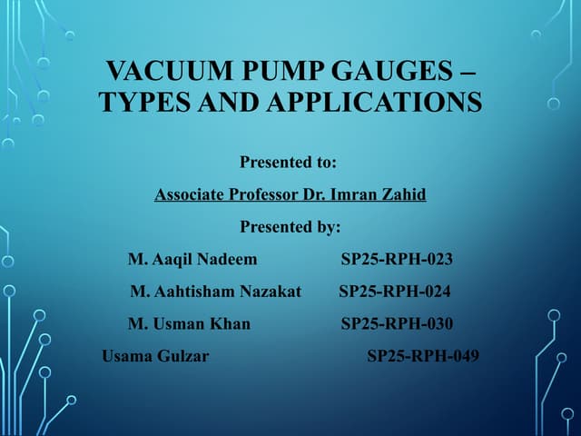 Pressure measurement gauges | PPSX | Chemistry | Science
