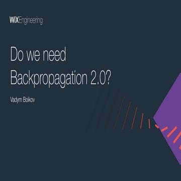 Vadim Boikov Do We Need Back Propagation 20 Ppt 