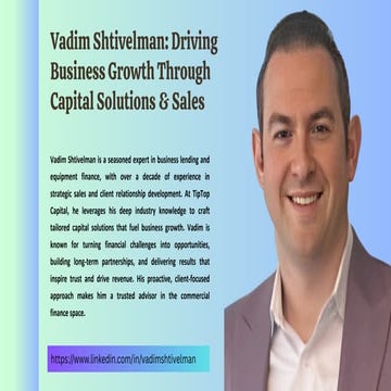 Mastering the Art of Strategic Sales in Lending | Vadim Shtivelman | PPT