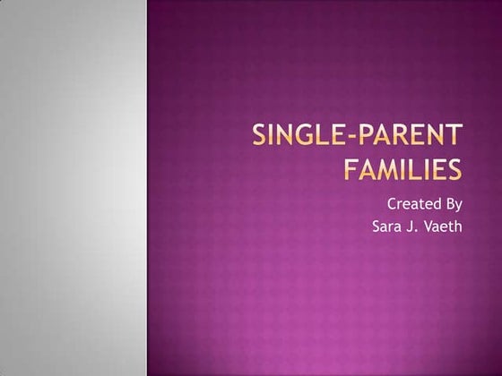 Single parent family | PPT