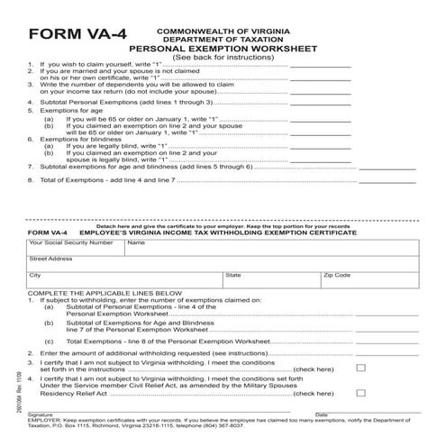 Va Form Va 4 | PDF