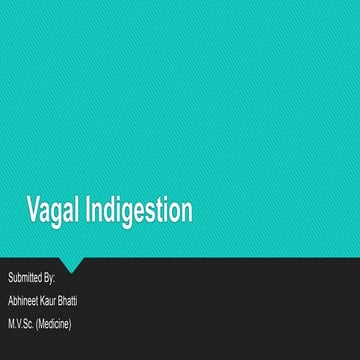 Vagus indigestion | PPTX