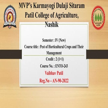 pest of horticulture crops and their management .pptx