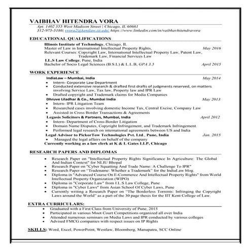 Vaibhav cv final_(2) | PDF