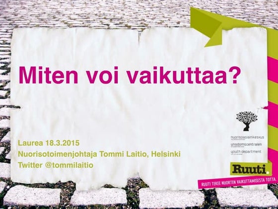 Poliittisen Vaikuttamisen Muotoja | PPT