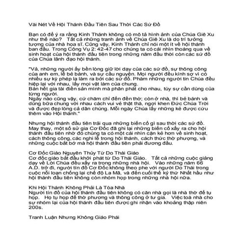 Vai net ve hoi thanh dau tien | DOC