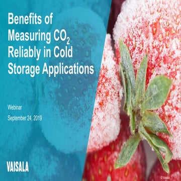 Benefits of measuring co2 reliably in cold storage applications | PDF