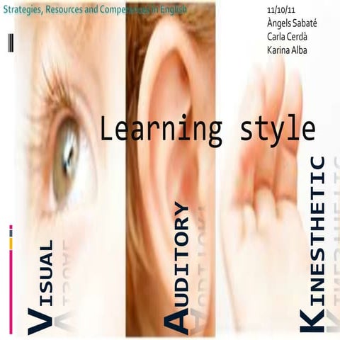 Vak learning styles | PPTX | Education