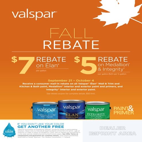 Valspar Fall Rebate | PDF
