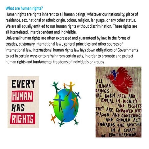Presentation on human rights for English , social studies students | PDF