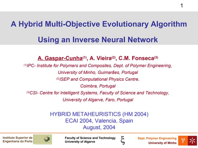 Neural Networks And Genetic Algorithms Multiobjective Acceleration Ppt