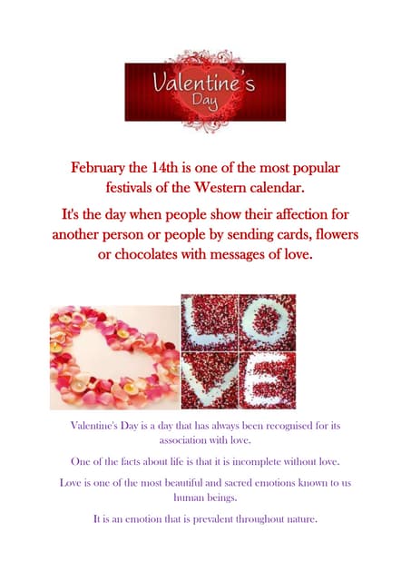 Valentine's day presentation | PPT