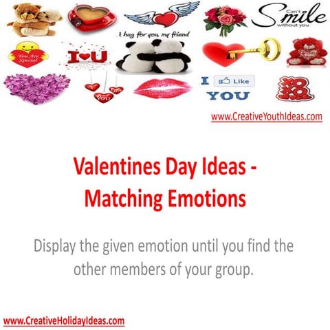 Valentines Day Ideas - Matching Emotions | PPTX