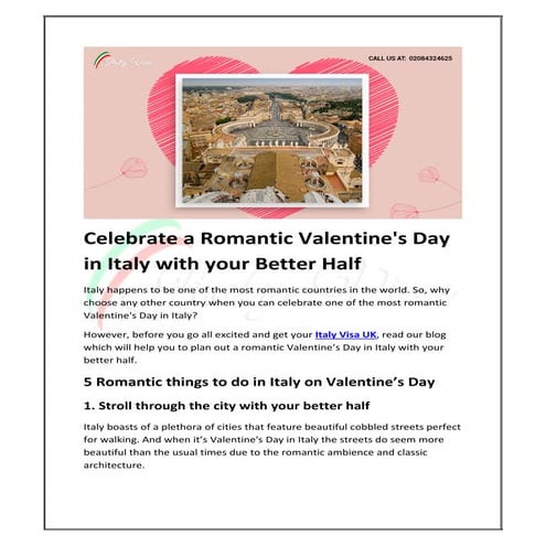 Valentine's Day in Italy – A Definitive Guide for Couples | PDF