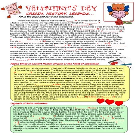 Valentines day origin history legends | PDF | National & Civic Holidays ...