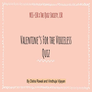 Valentines for the voiceless quiz | PPTX