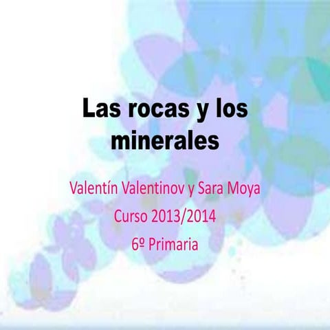 Las rocas y los minerales Manuel | PPT