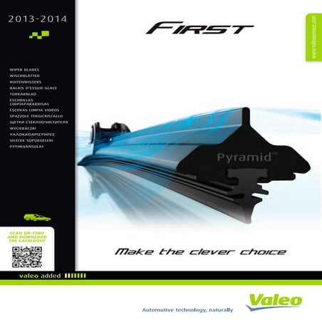 Valeo first pyramid flat wiper blade hook connector 2013 2014 catalogue ...