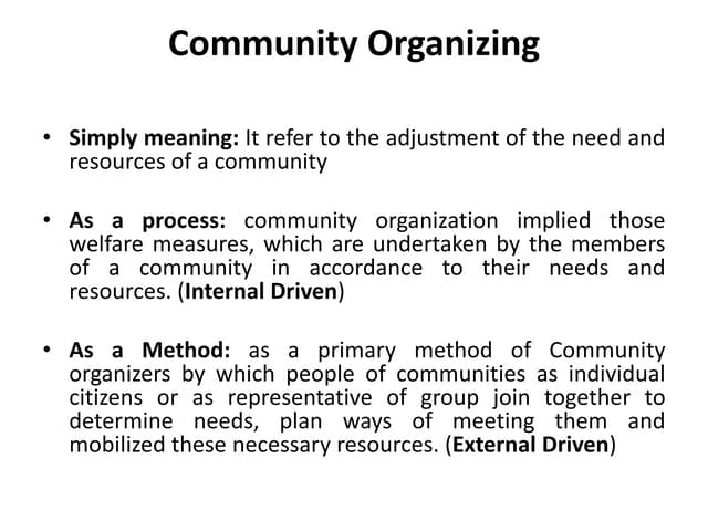 Phases of community organisation | PPTX