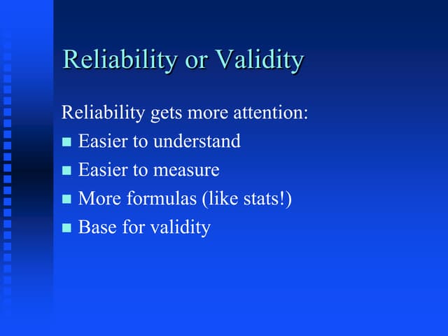 Reliability And Validity Psychology 1234 Ppt