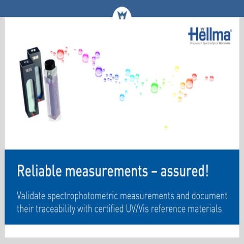 Validate spectrophotometric measurements with certified UV/Vis ...