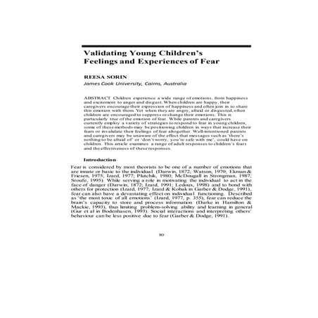 Validating young childrens_feelings | DOCX | Parenting Babies and ...