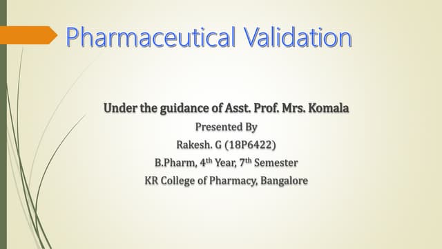 Pharmaceutical Validation ( As per M.Pharm 1st sem Syllabus).pptx